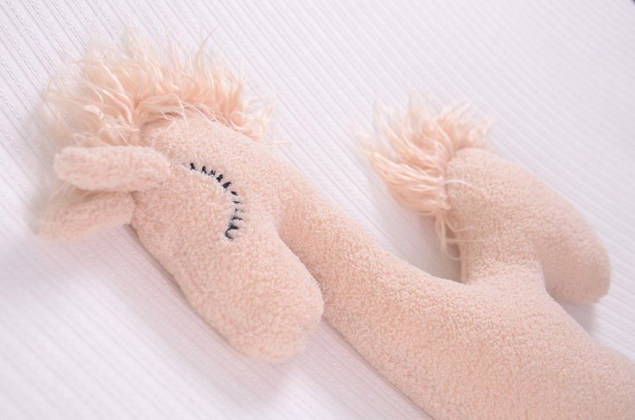 Oreiller cheval beige