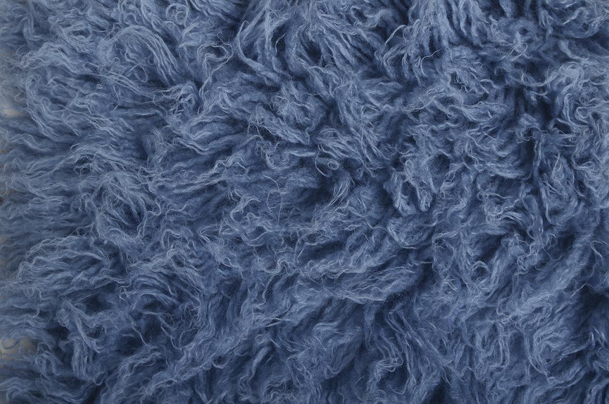 Denim blue large flokati