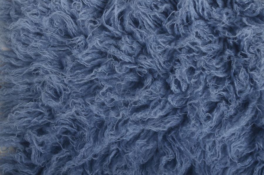 Denim blue large flokati