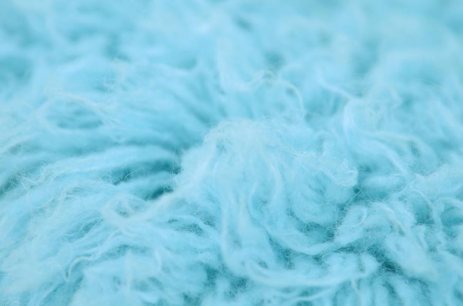 Sky blue large flokati