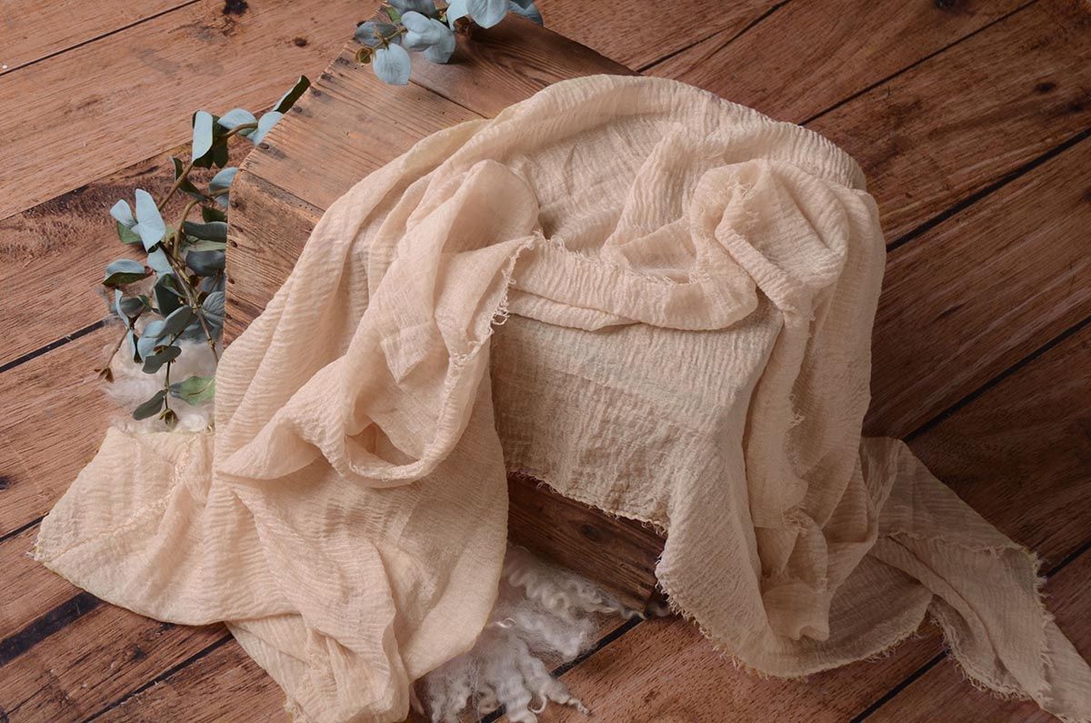 Beige cotton wrap