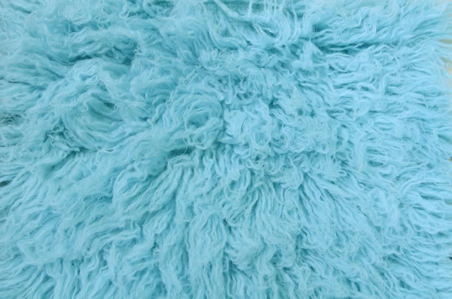 Sky blue large flokati