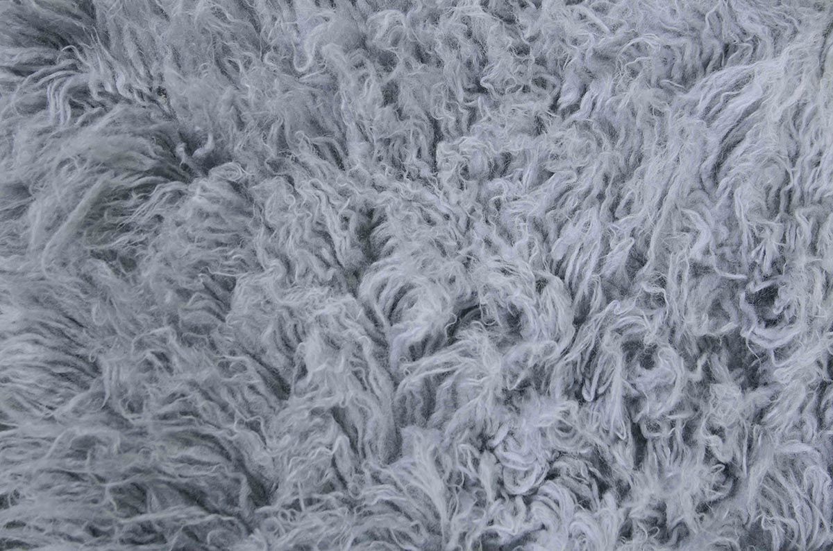 Grey medium flokati