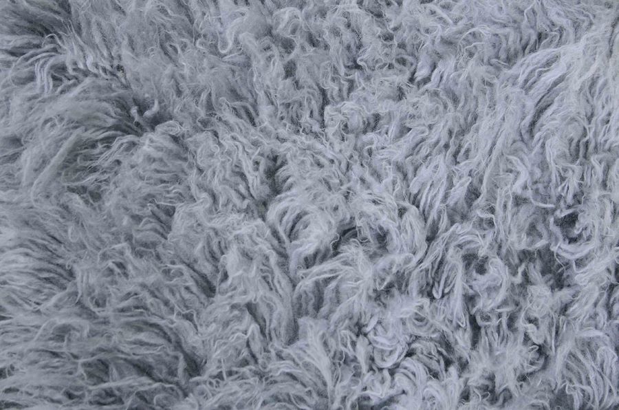 Grey medium flokati