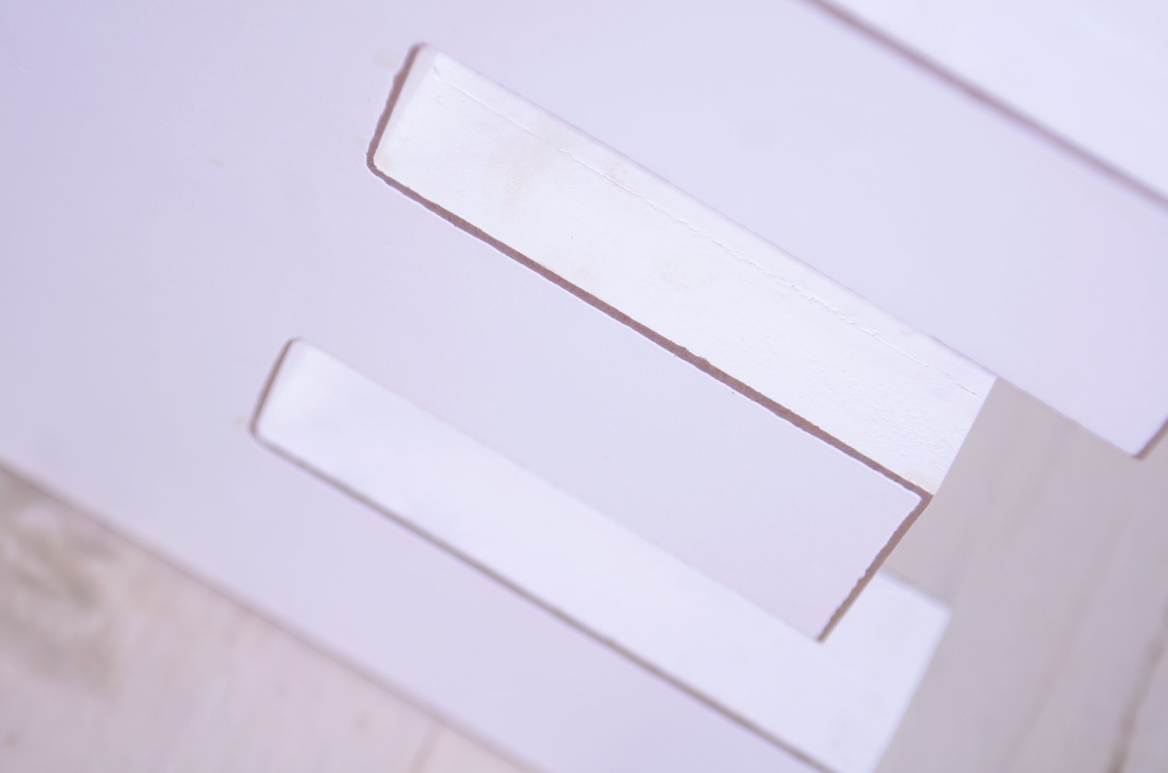 Large white ONE letters