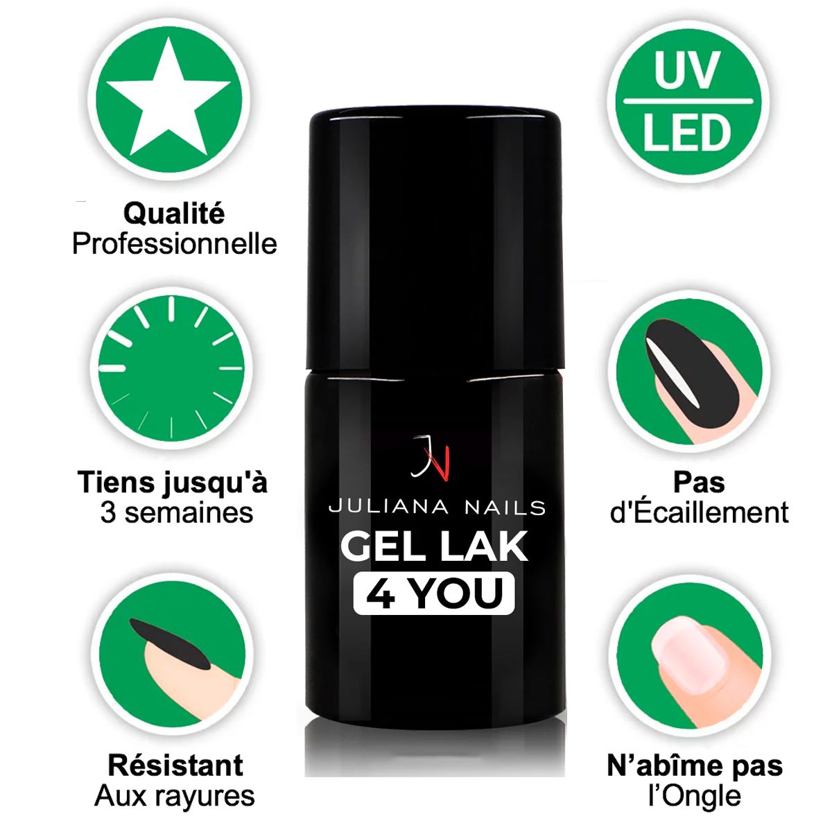 Vernis Semi-Permanent Vegan Juliana Nails Pistachio Swirl 6 ML