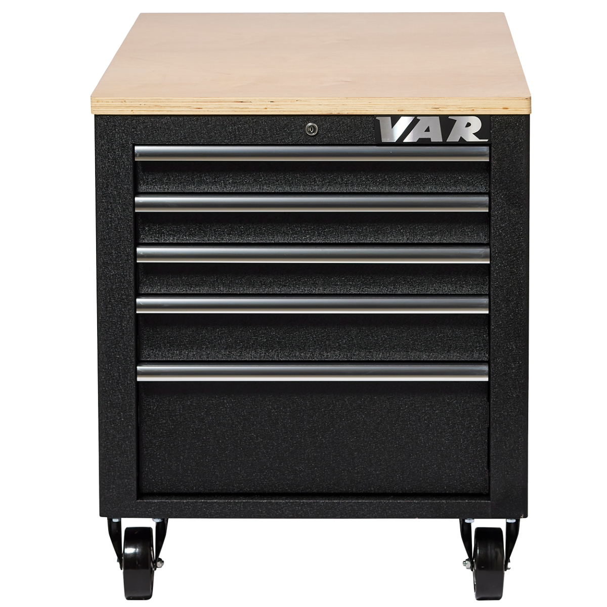 Large rolling workbench 10 drawers 2 doors - full black series