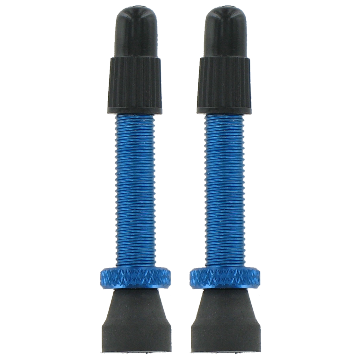 2 alloy Presta valves - 35mm blue