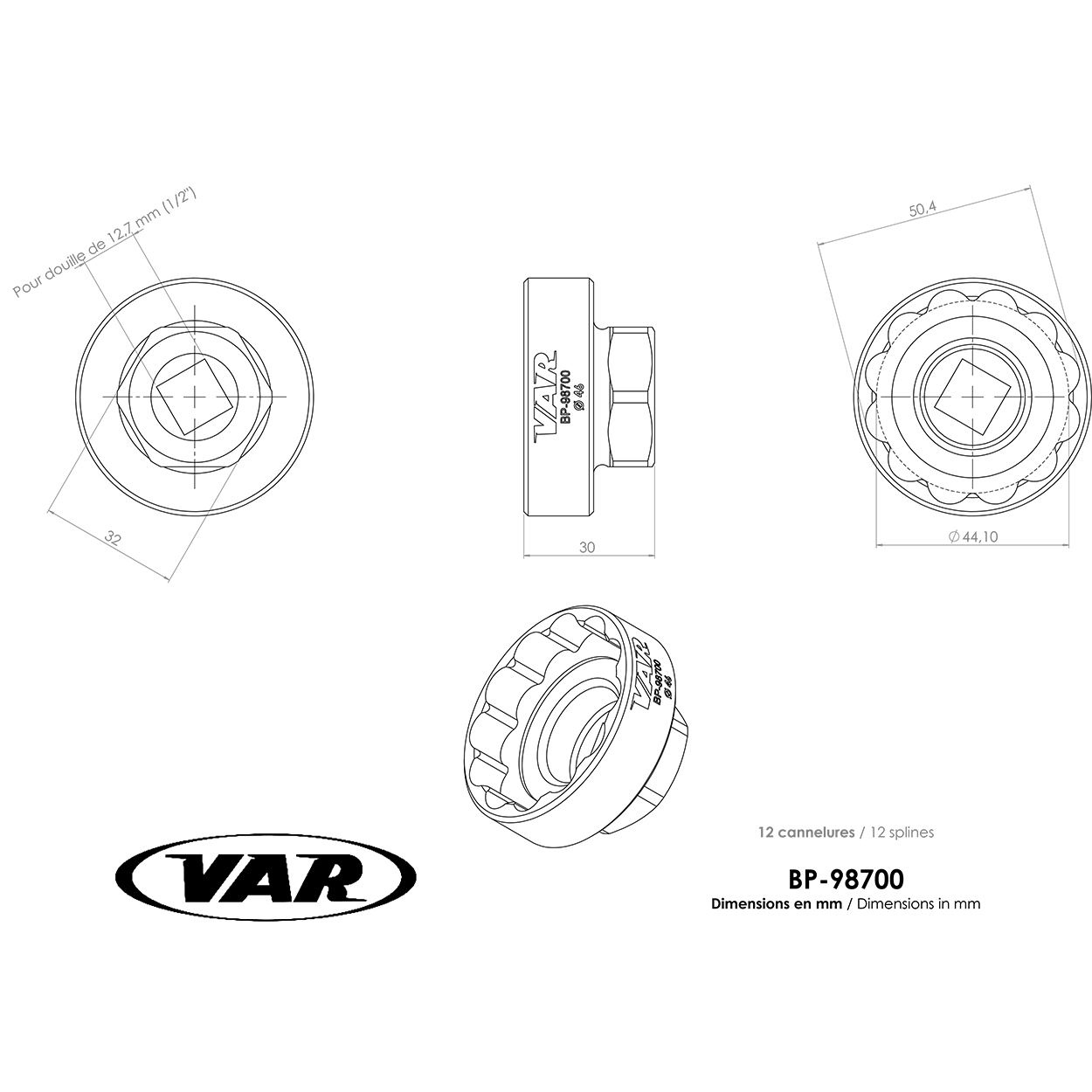 BB tool for Sram DUB, Race Face, Rotor BSA30, Zipp BB cup