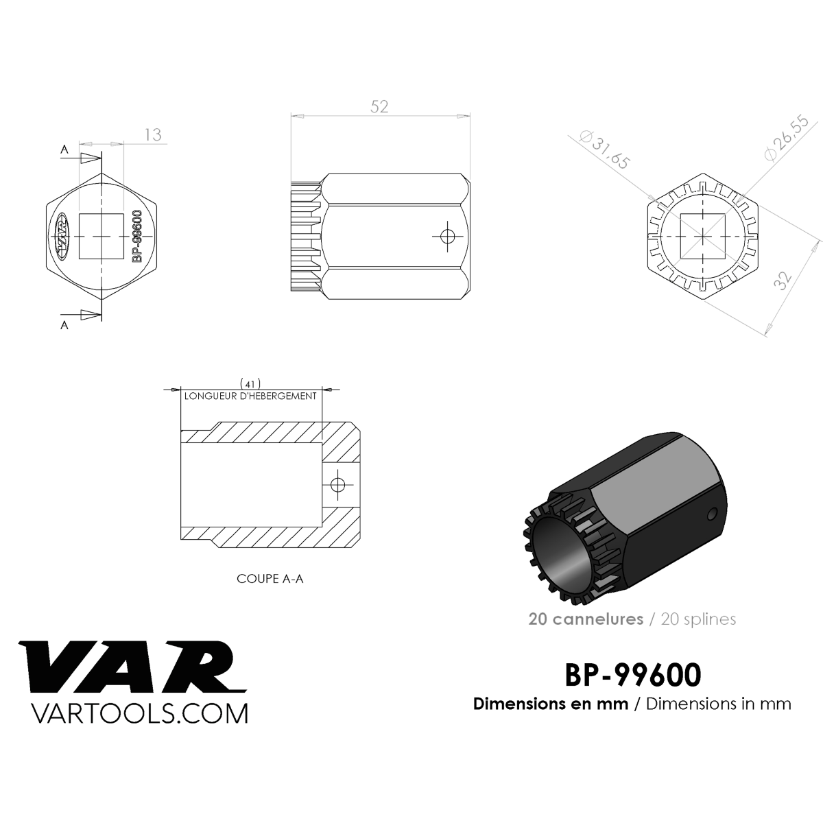 Outil boitier de pédalier Shimano Octalink & ISIS - carte