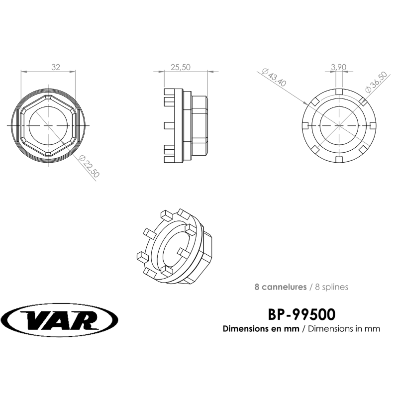 Bottom bracket tool for Shimano XTR & Ultegra