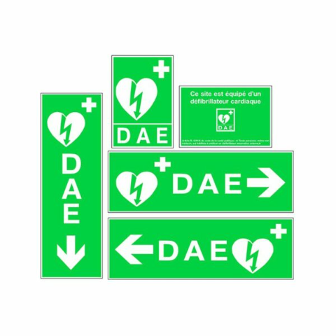 Jeu complet signalétique murale DAE vinyle adhésif
